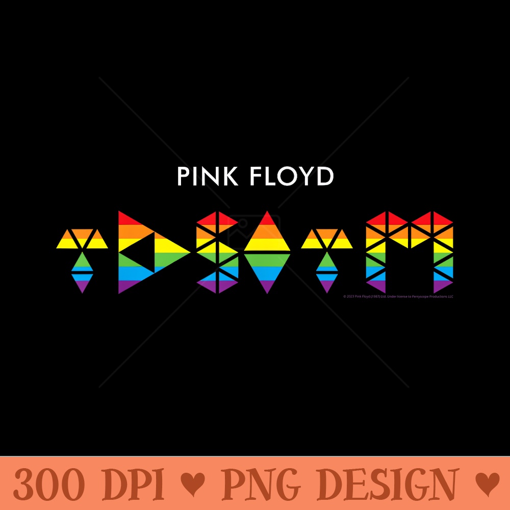 Pink Floyd TDSOTM Rainbow Rock Music Band - Printable PNG Im | Inspire ...