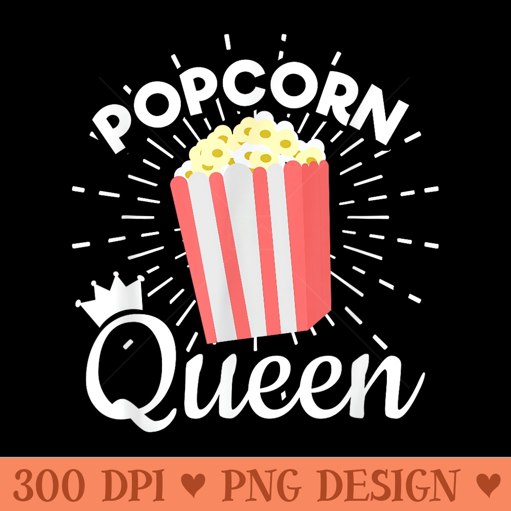 Popcorn Queen Snack Food - PNG design downloads | Inspire Uplift