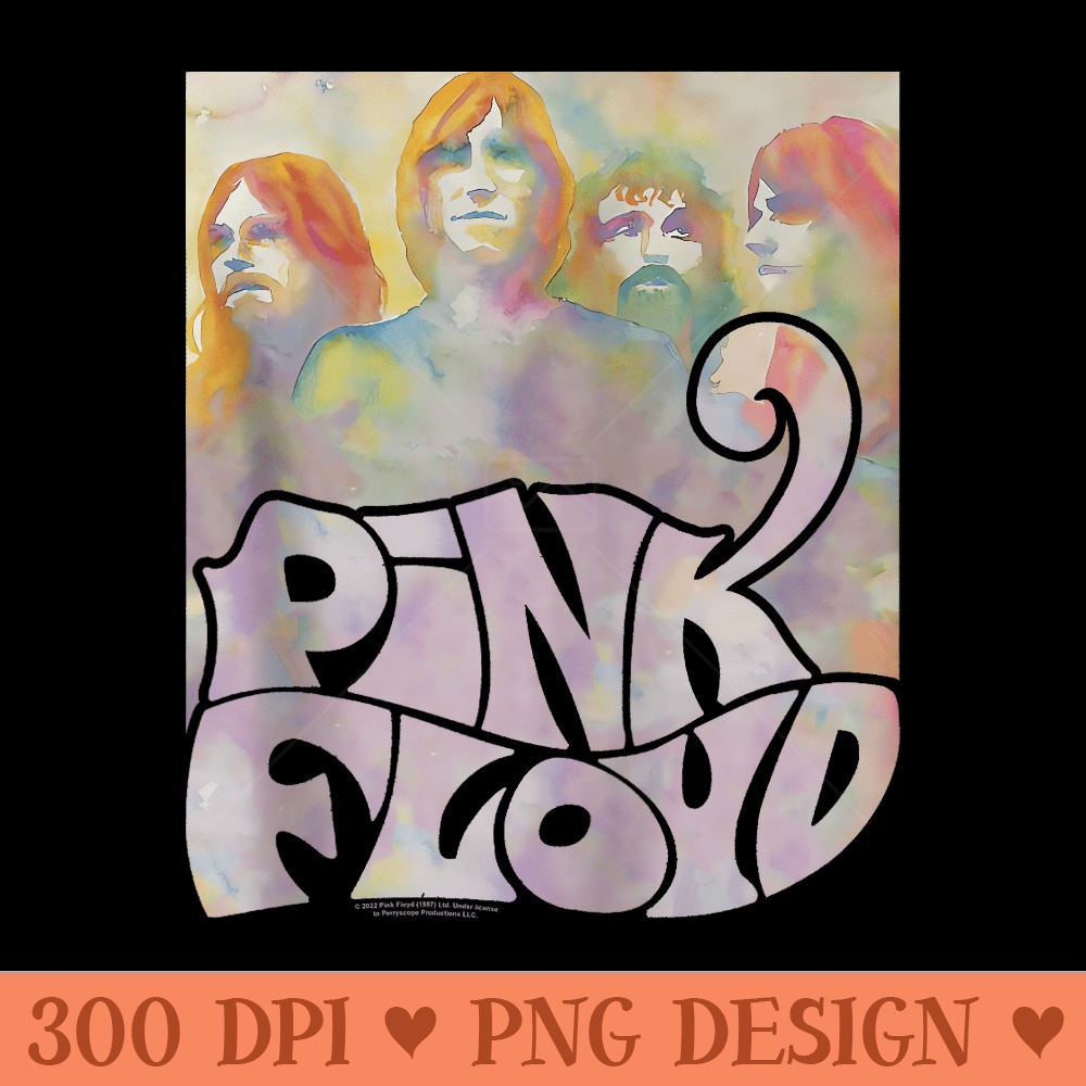 Pink Floyd Water Color Band - Design PNG template | Inspire Uplift