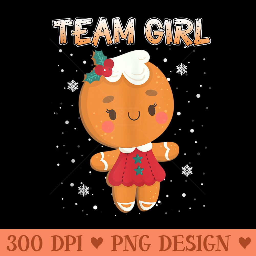 Christmas Gingerbread Team Girl Gender Reveal - Printable PN | Inspire Uplift