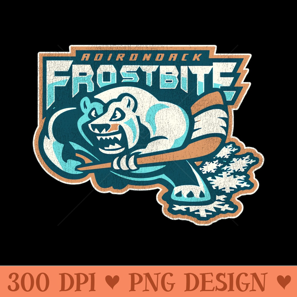 Defunct Adirondack Frostbite Hockey Team - Clipart PNG | Inspire Uplift