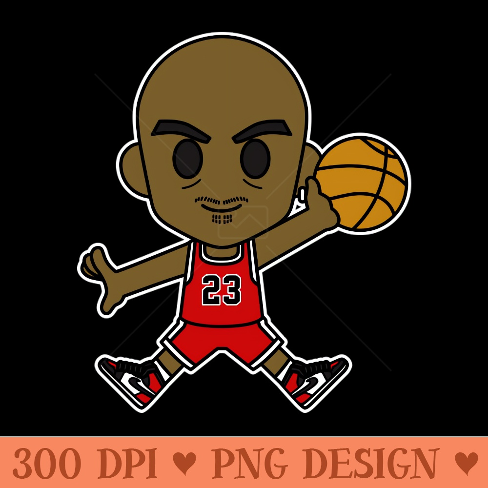 Chibi Michael Jordan Jump Red - Printable PNG Images | Inspire Uplift