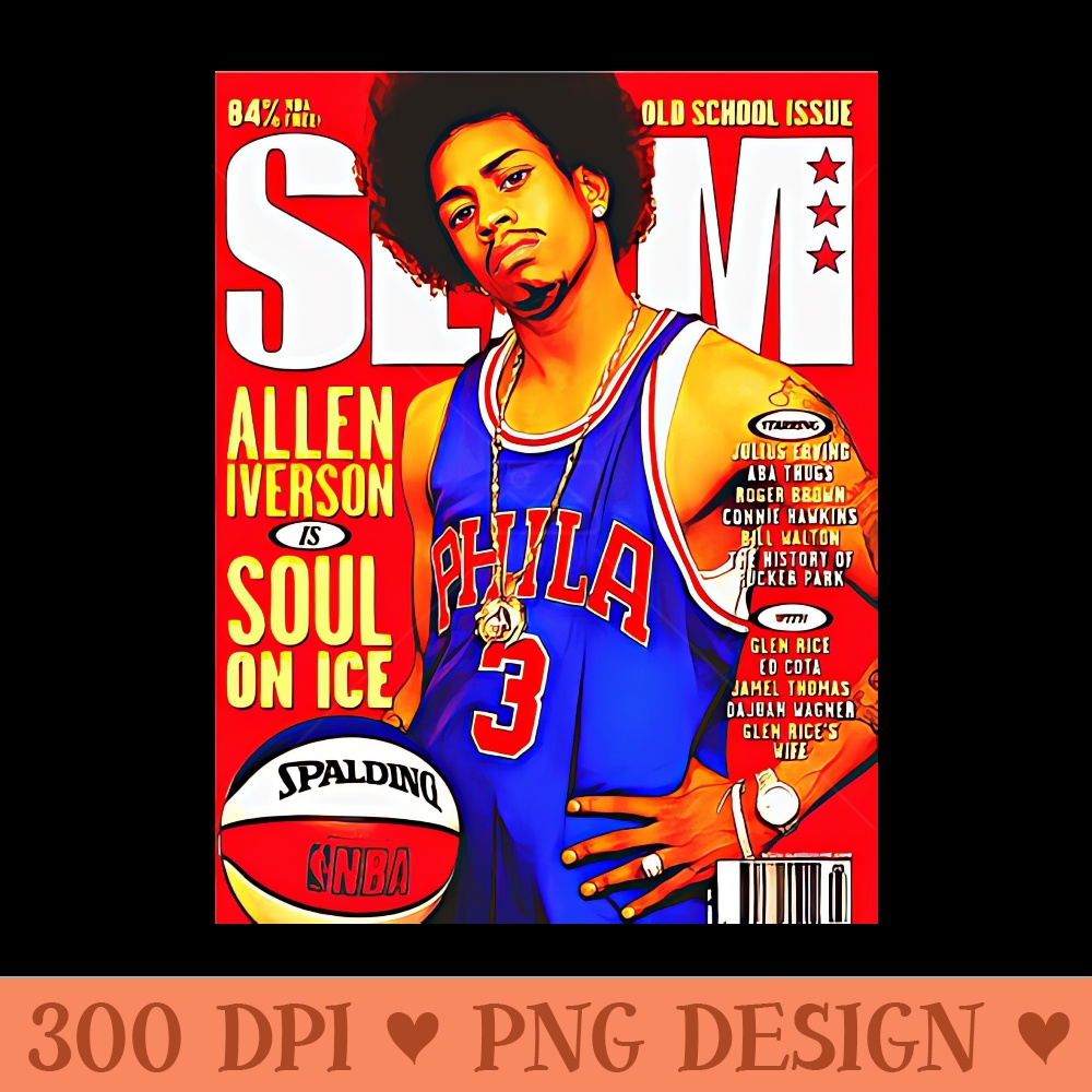 Allen Iverson Slam Cover - Vector PNG download | Inspire Uplift