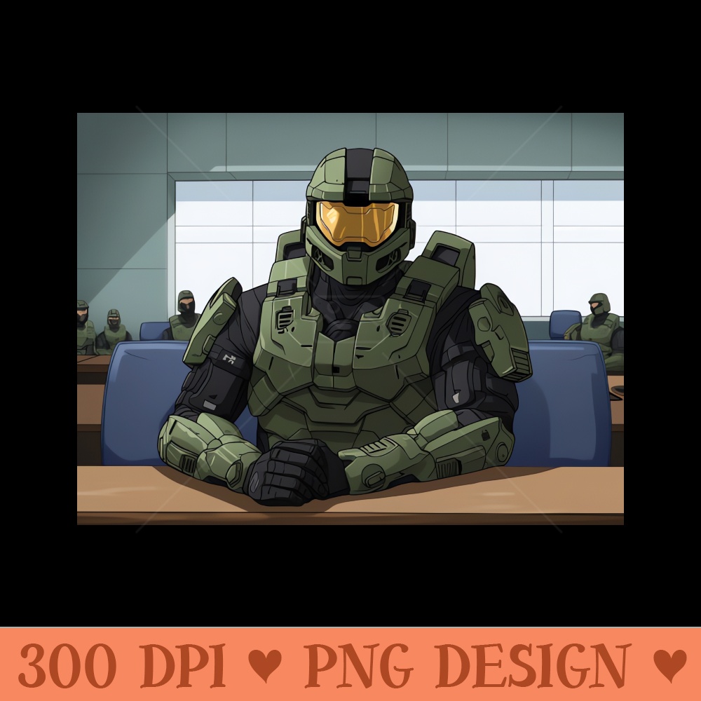 Master Chief Sitting At A Table - Transparent PNG download | Inspire Uplift