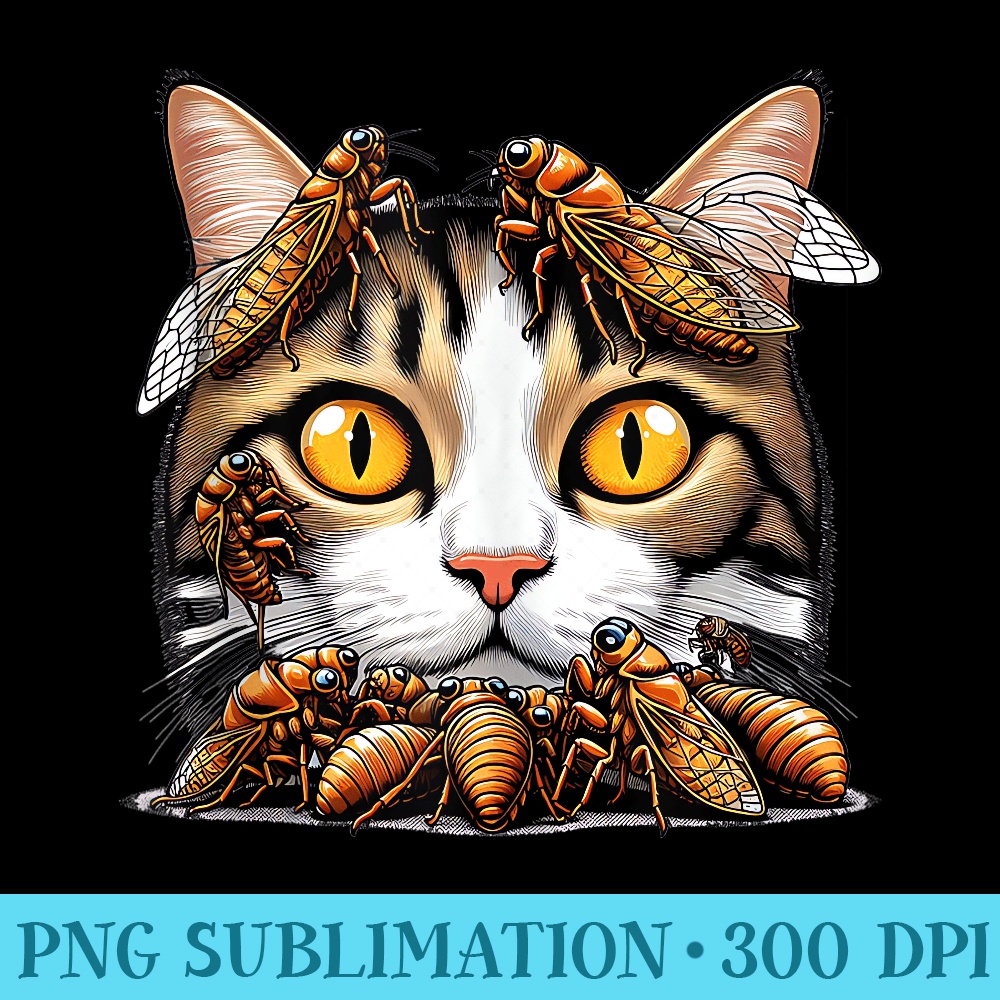 Funny Cat Selfie With Cicadas Invasion 2024 Brood Bug Lover | Inspire ...