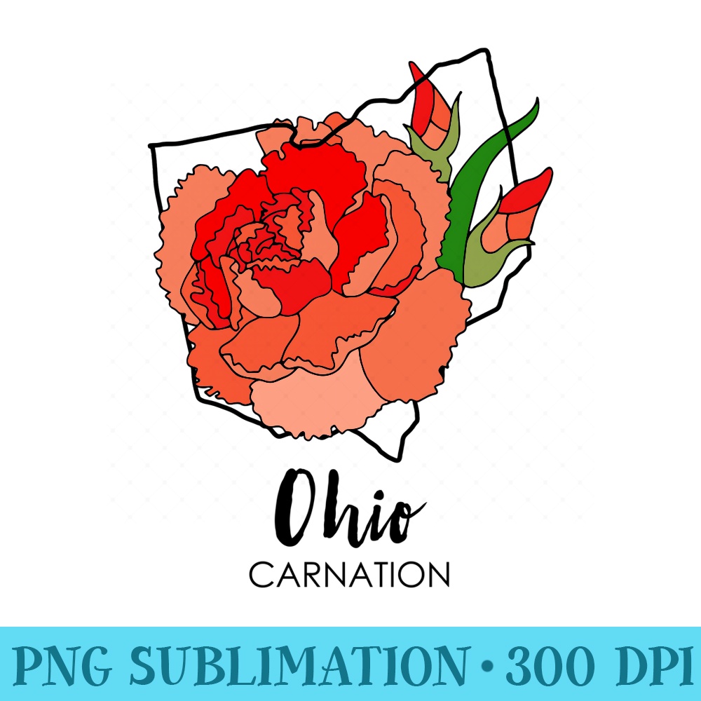 Ohio Carnation Flower - High Quality PNG Files | Inspire Uplift