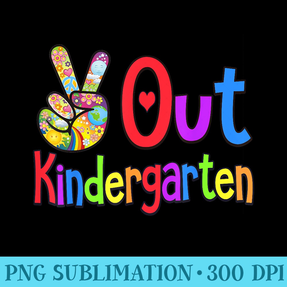Peace Out Kindergarten Last Day of School Kindergarten Grad | Inspire ...