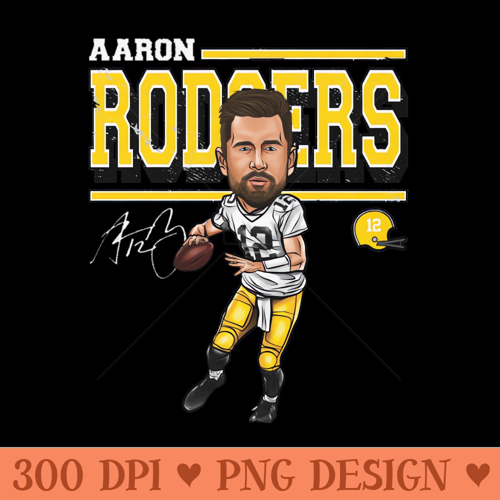 Aaron Rodgers Green Bay Cartoon - Printable PNG Images | Inspire Uplift