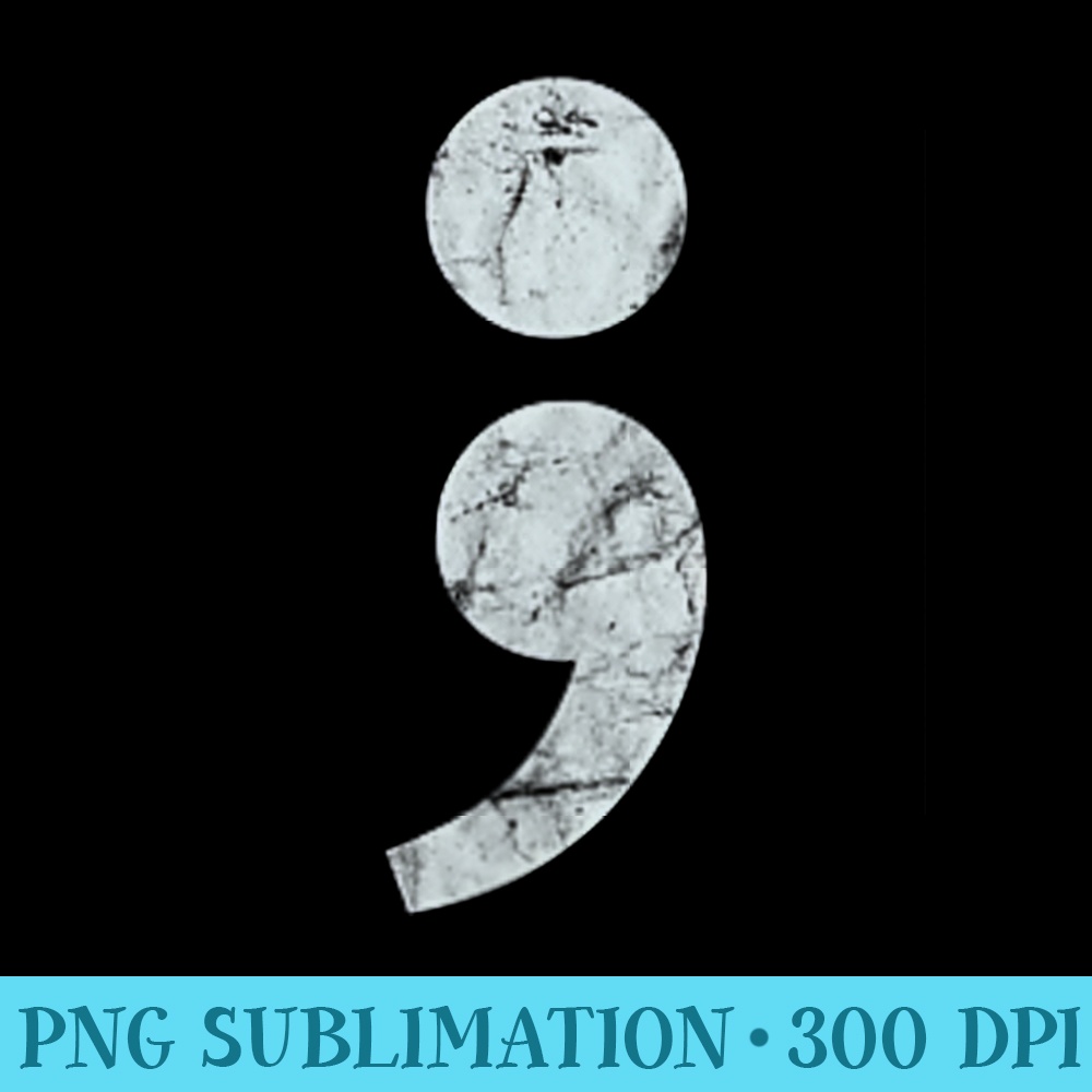 Semi Colon Design Mental Health Awareness - PNG Picture Gall - Inspire ...