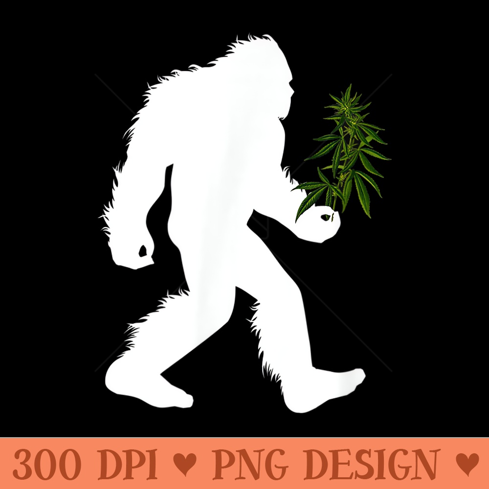 Bigfoot Cannabis Plant Sasquatch Marijuana - Digital PNG Art | Inspire ...