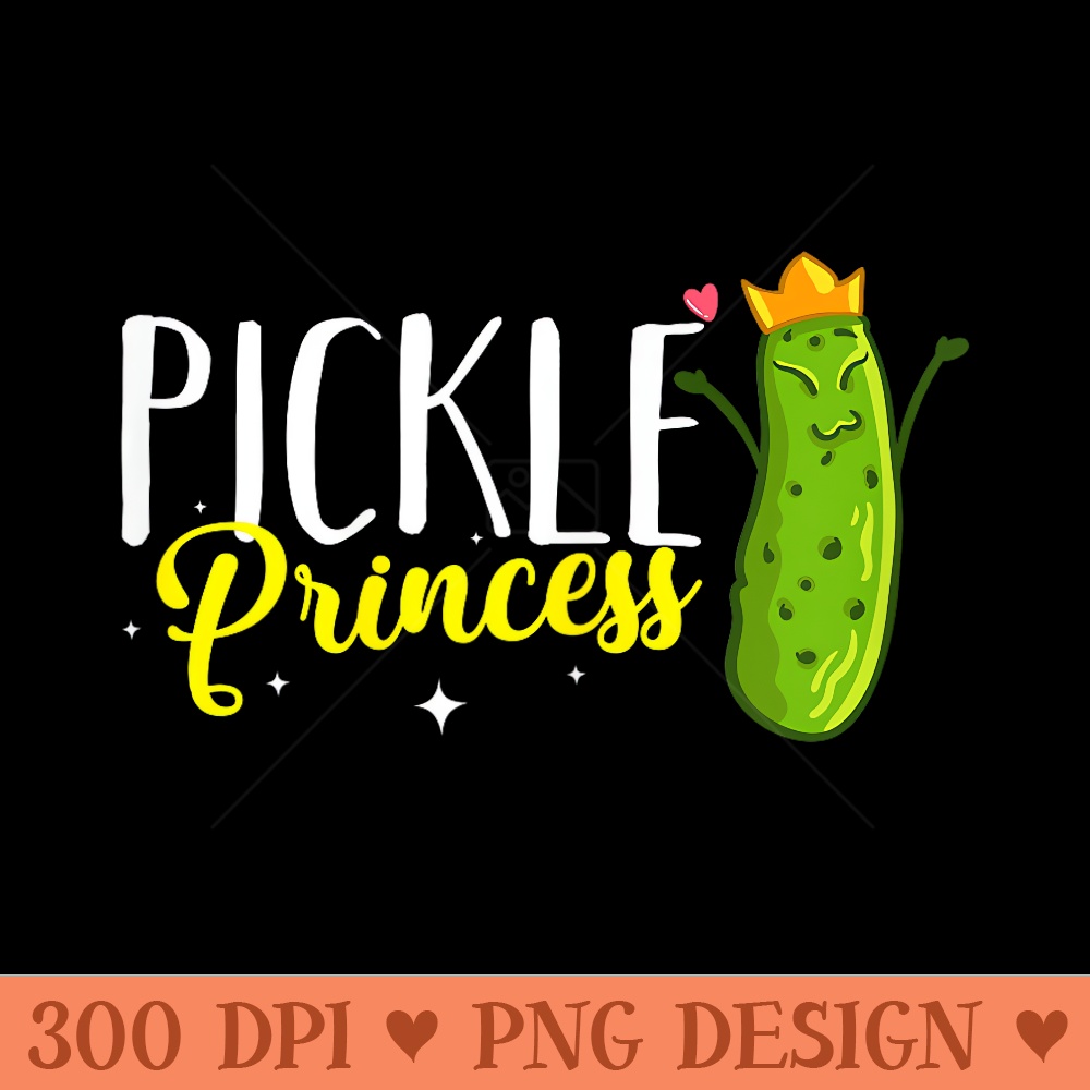Pickle Princess Dill Pickle Cucumber - Vector PNG Clipart | Inspire Uplift