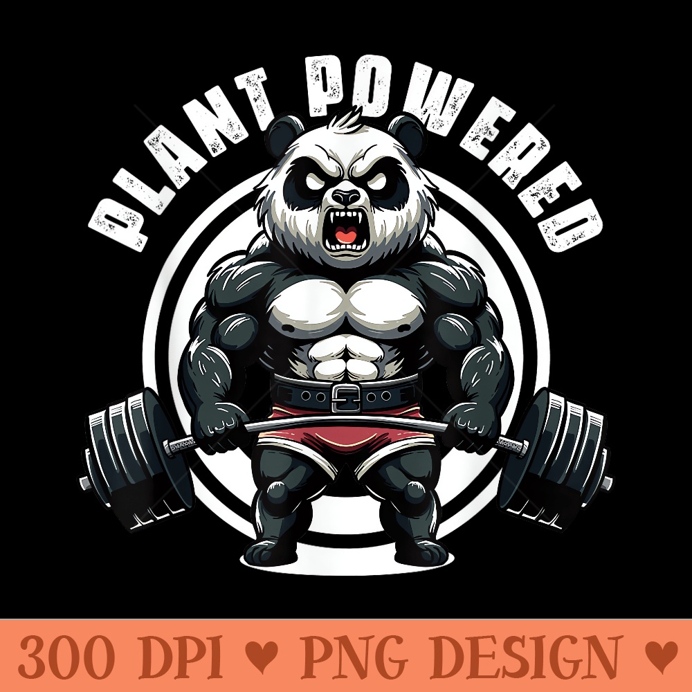 Plant Powered Vegan Gym Weightlift Gym Panda Gym Fitness - H | Inspire ...