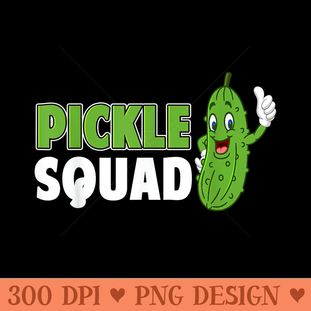 Pickle Squad Vegetarian Cucumber Lover - PNG download | Inspire Uplift