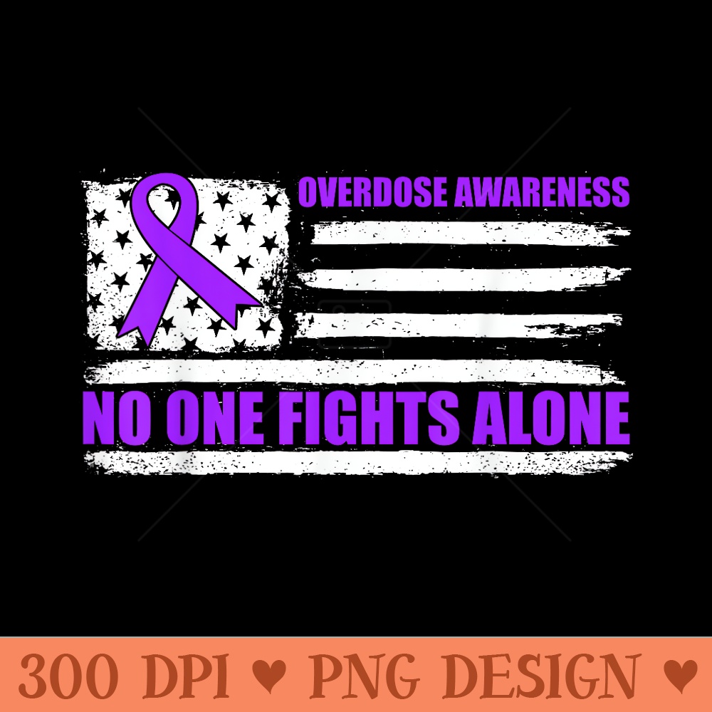 Fight USA Flag Drug Overdose Awareness - High Quality PNG fi | Inspire ...