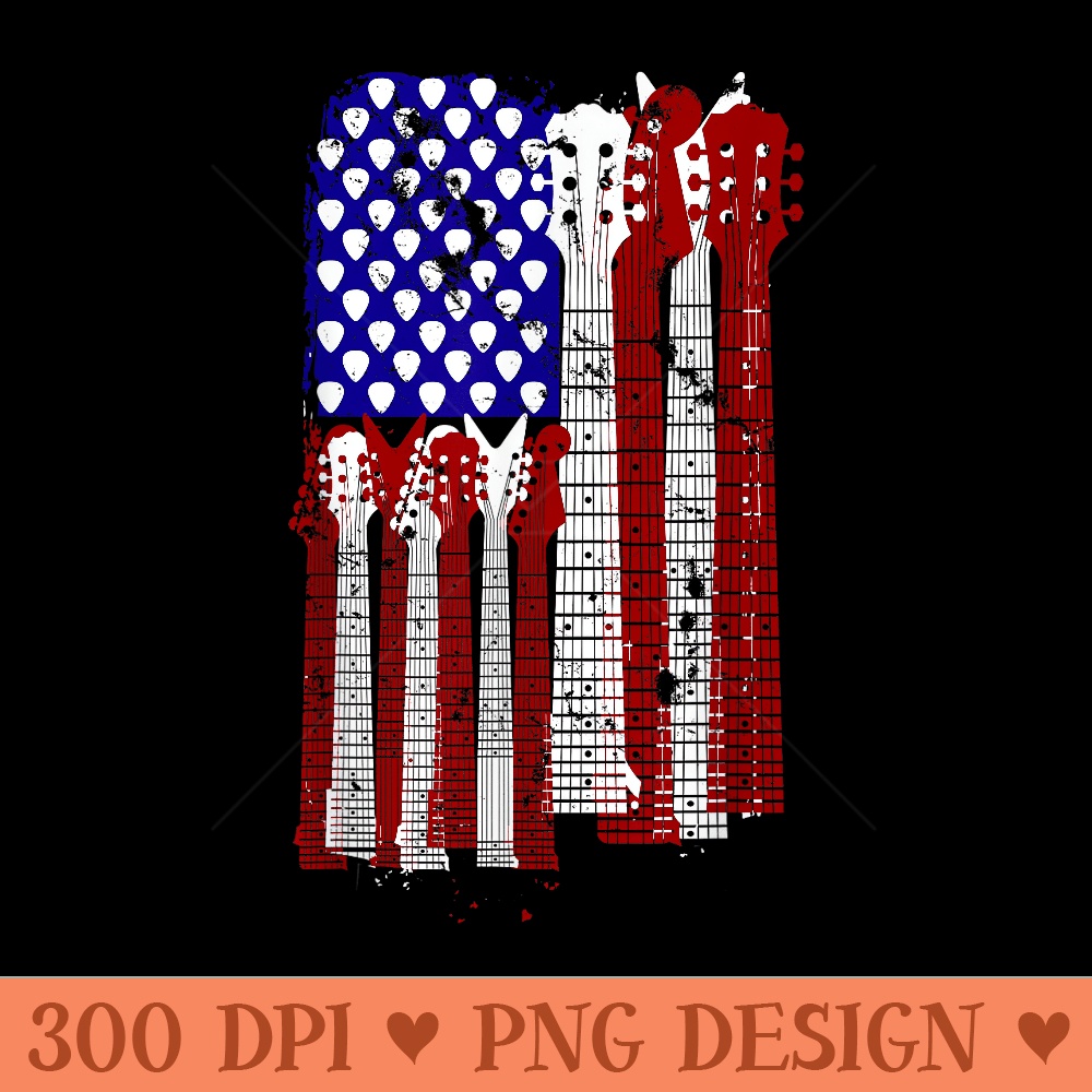 Guitar Plectrum American Flag Band - Transparent PNG downloa | Inspire ...