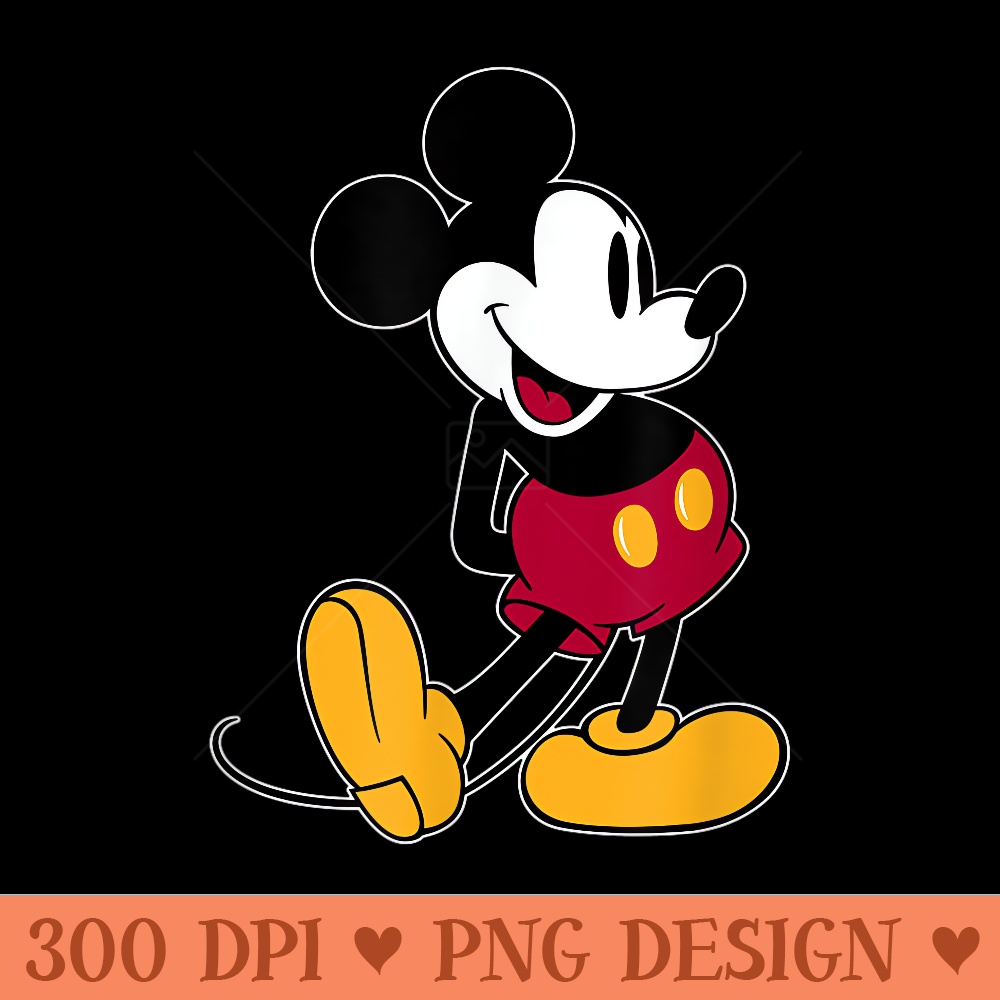 Disney Mickey Mouse Classic Pose - Ready To Print PNG Design | Inspire ...