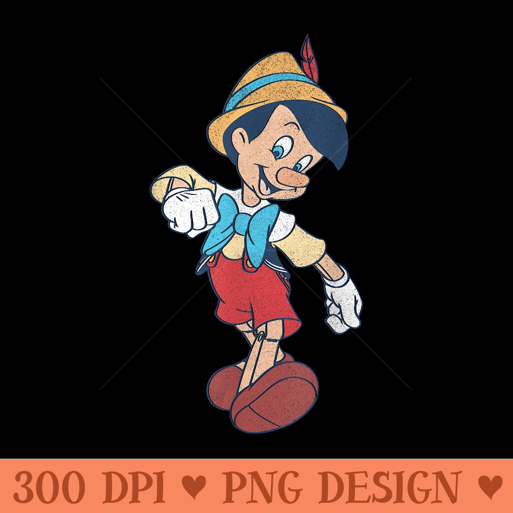 Disney Pinocchio Vintage Portrait - Ready To Print PNG Desig | Inspire ...