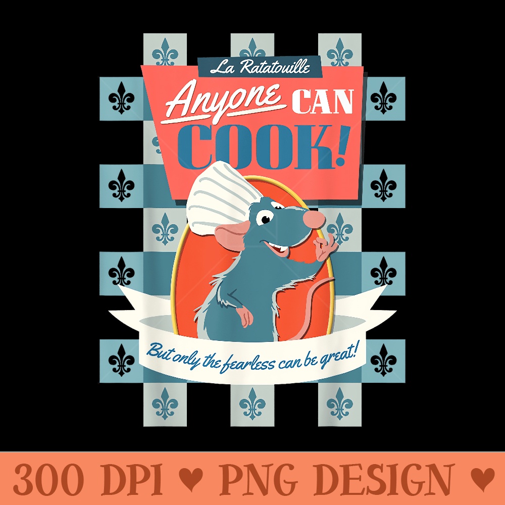 Disney Pixar Ratatouille Remy Anyone Can Cook Poster - Ready | Inspire ...