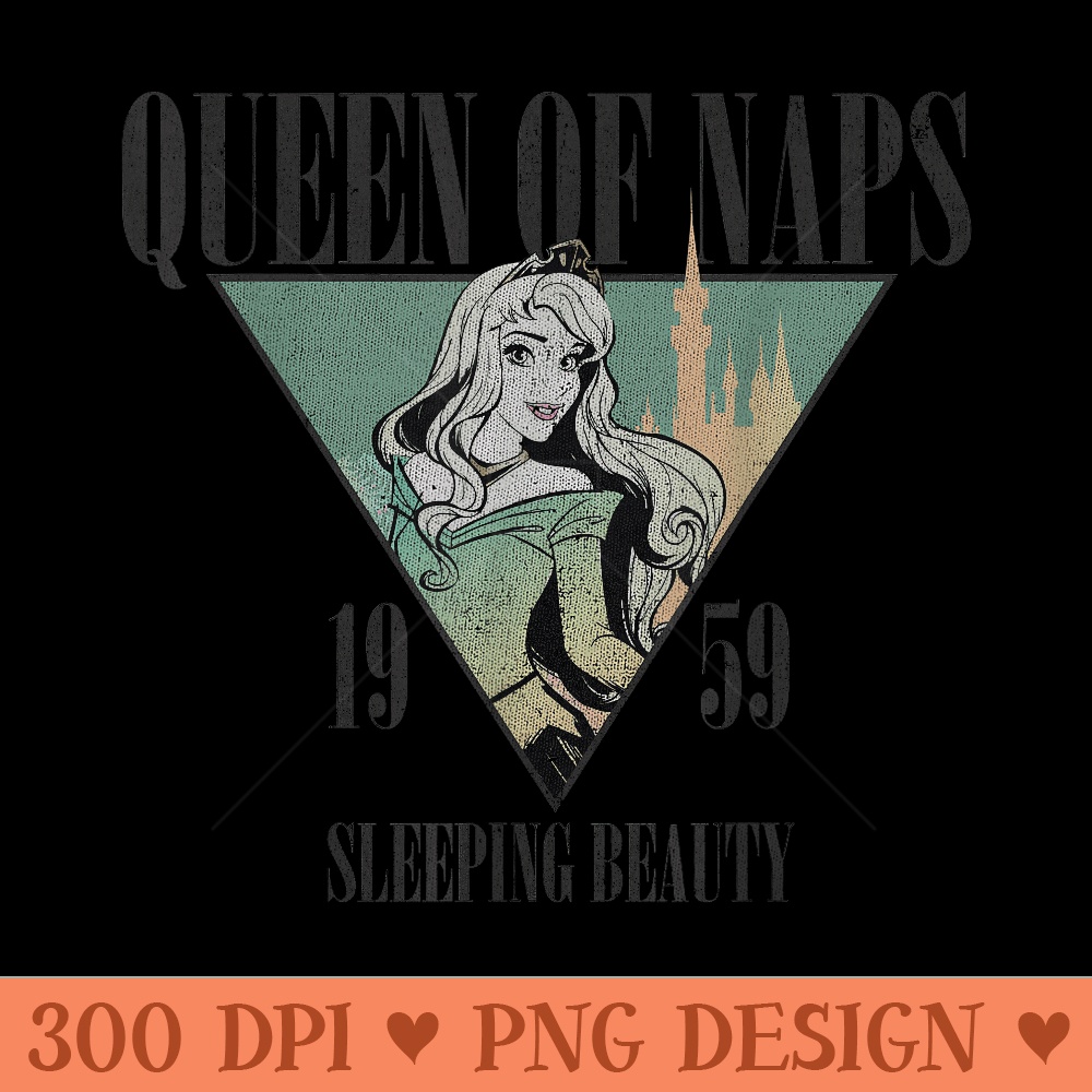 Disney Sleeping Beauty Nap Queen 1959 Short Sleeve - PNG des | Inspire ...