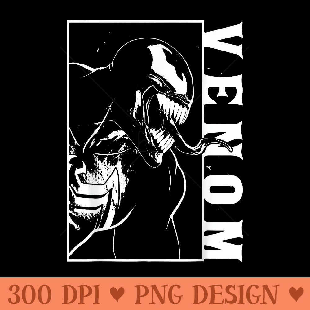 Marvel Venom Side View Tongue Out Graphic T - PNG design dow | Inspire ...