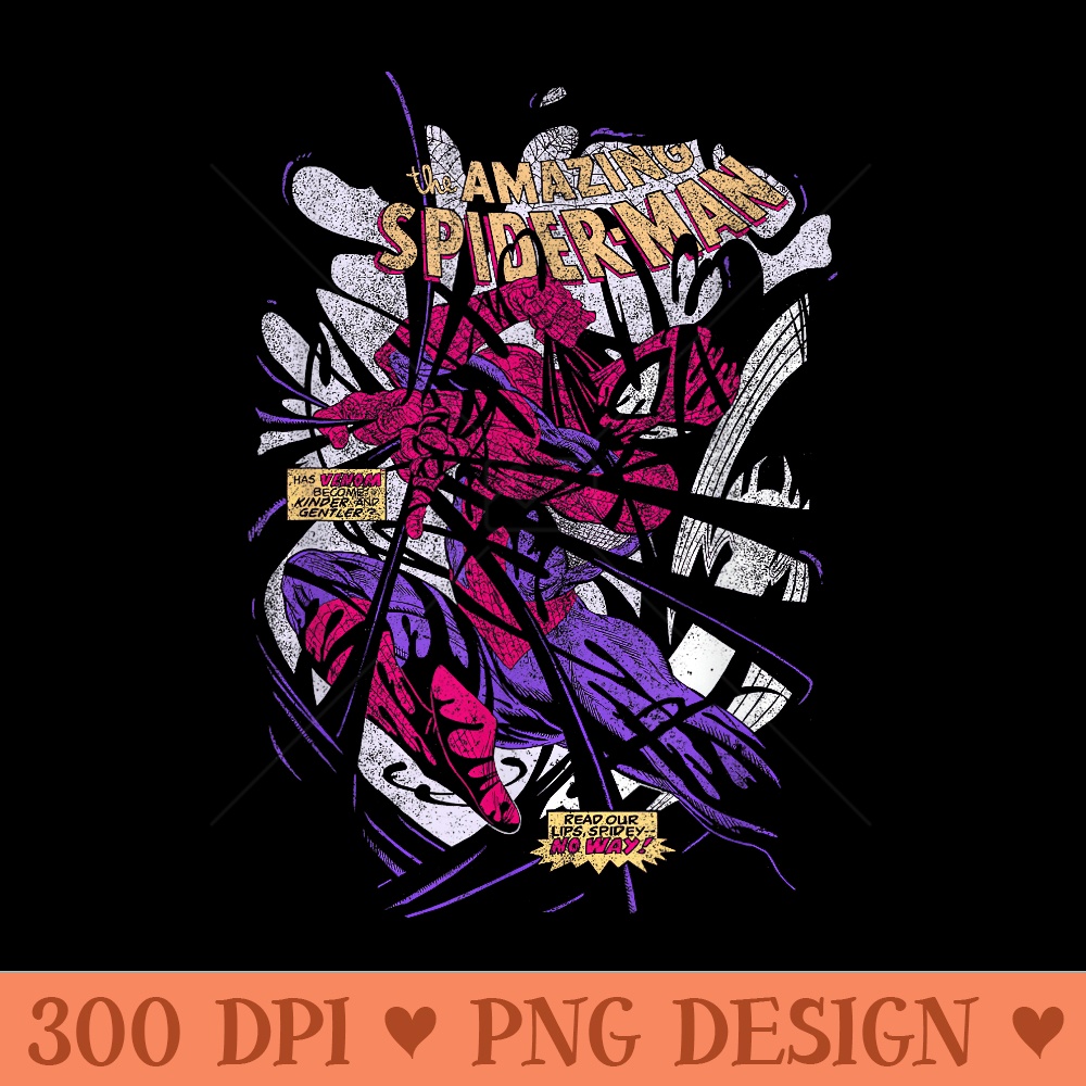 Marvel SpiderMan Tangled In Venom Symbiote Vintage Cover - B | Inspire ...