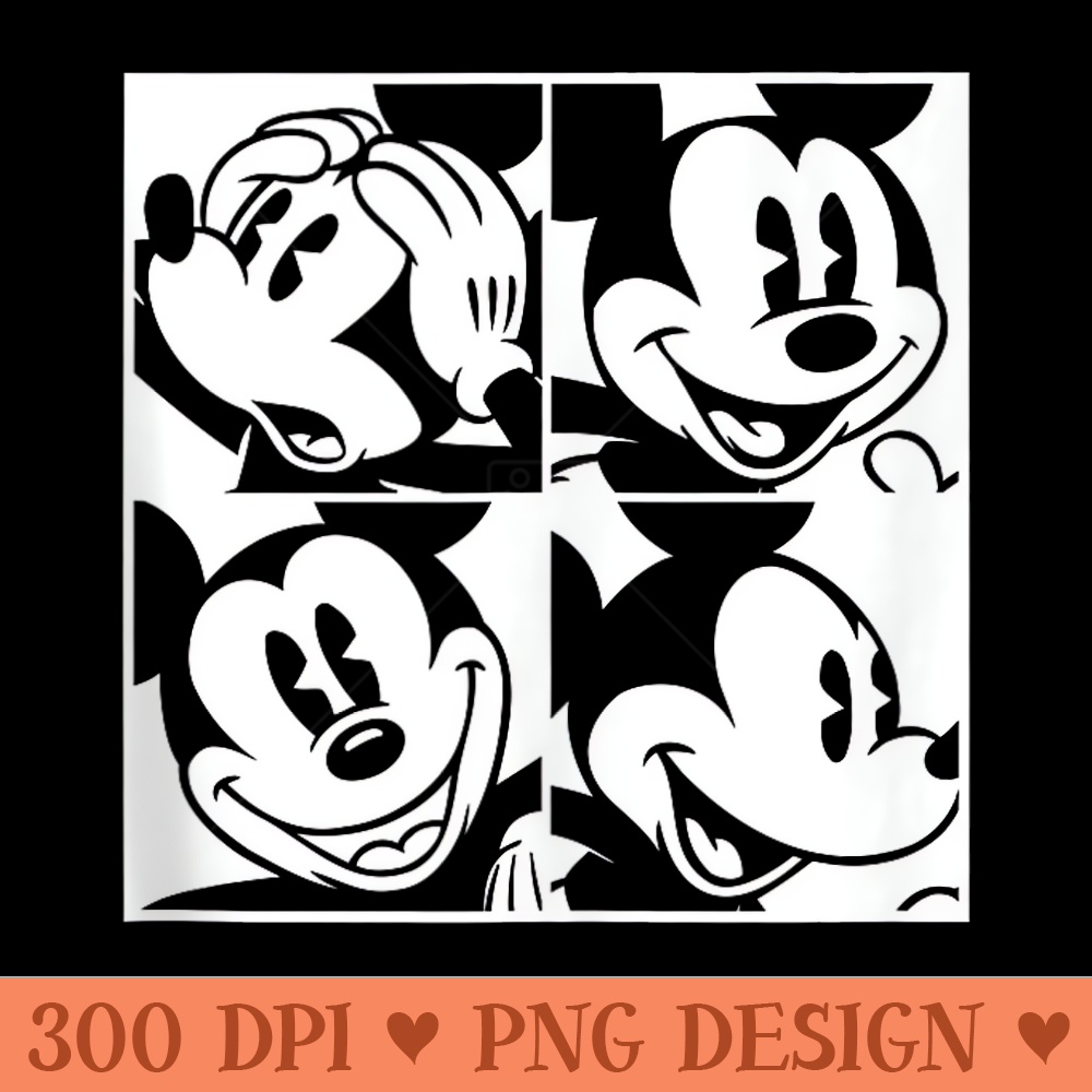 Disney Mickey Mouse Four Squares - Transparent PNG download | Inspire ...