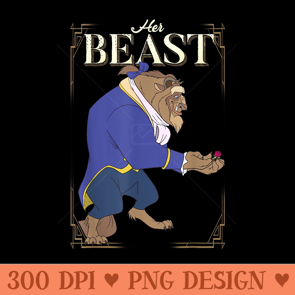 Disney Beauty and the Beast Her Beast Framed Portrait - PNG | Inspire ...