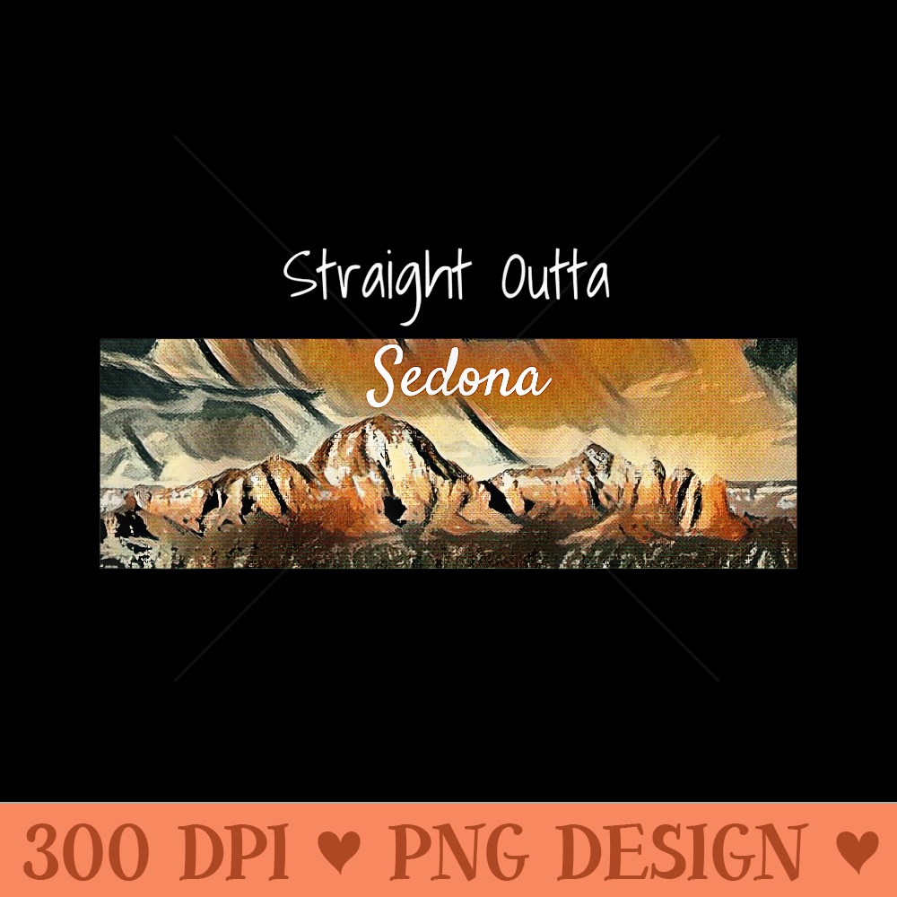 Sedona Skyline Red Rock Lover Art - PNG graphics | Inspire Uplift