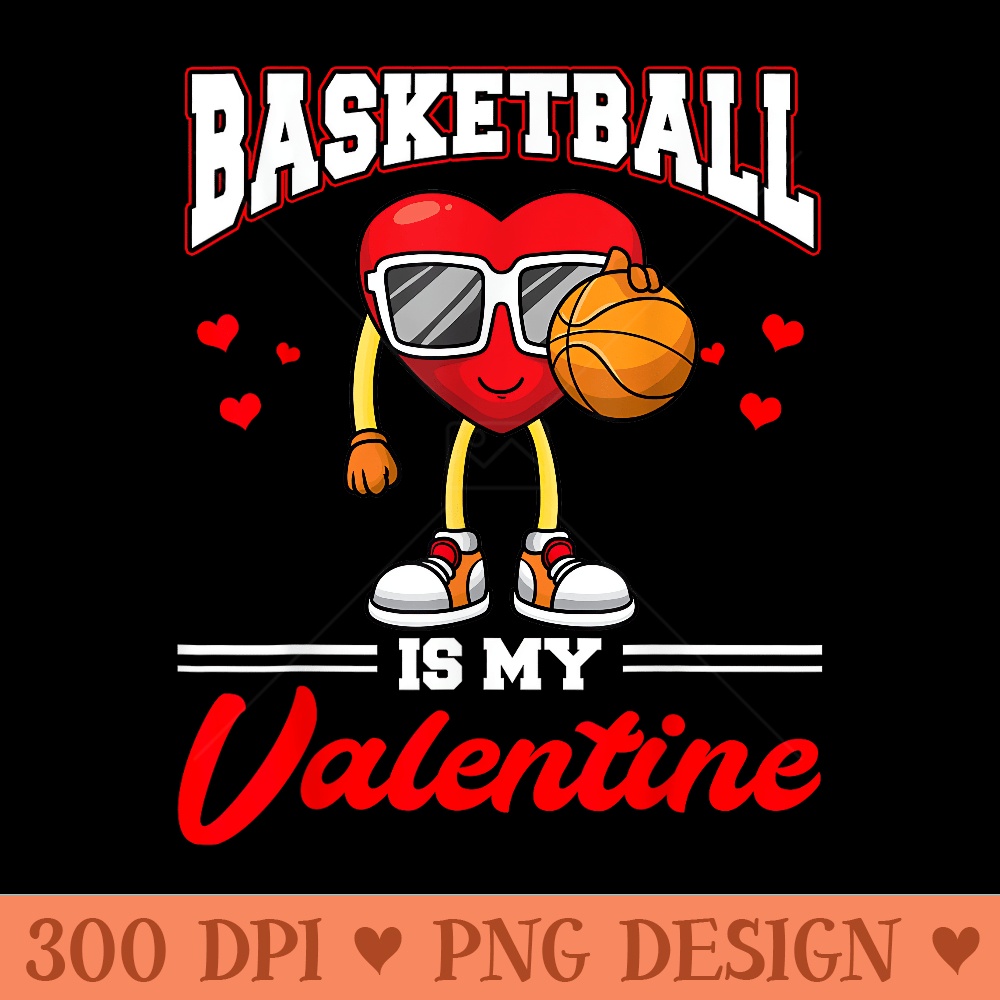 Heart WIth Basketball Player Valentines Day - High Quality P | Inspire ...
