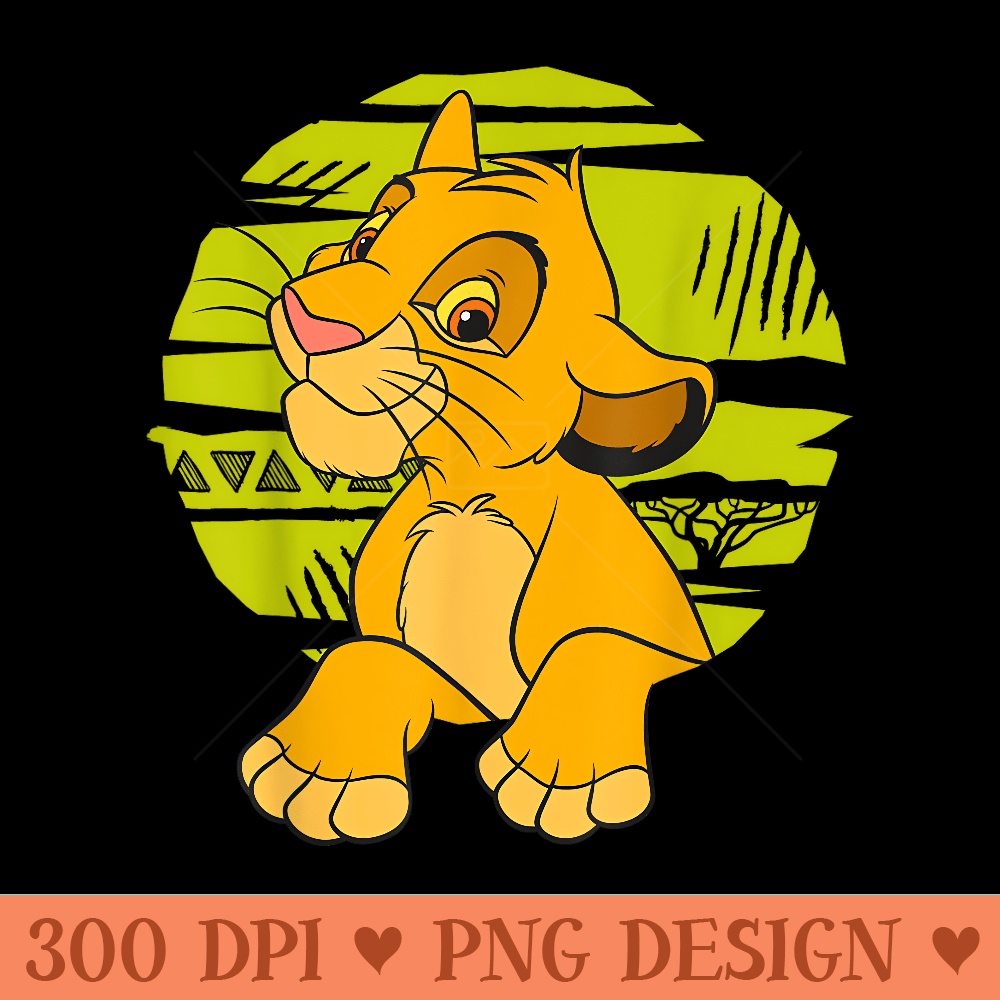 Disney The Lion King Young Simba Paws Green 90s T - Transpar | Inspire ...
