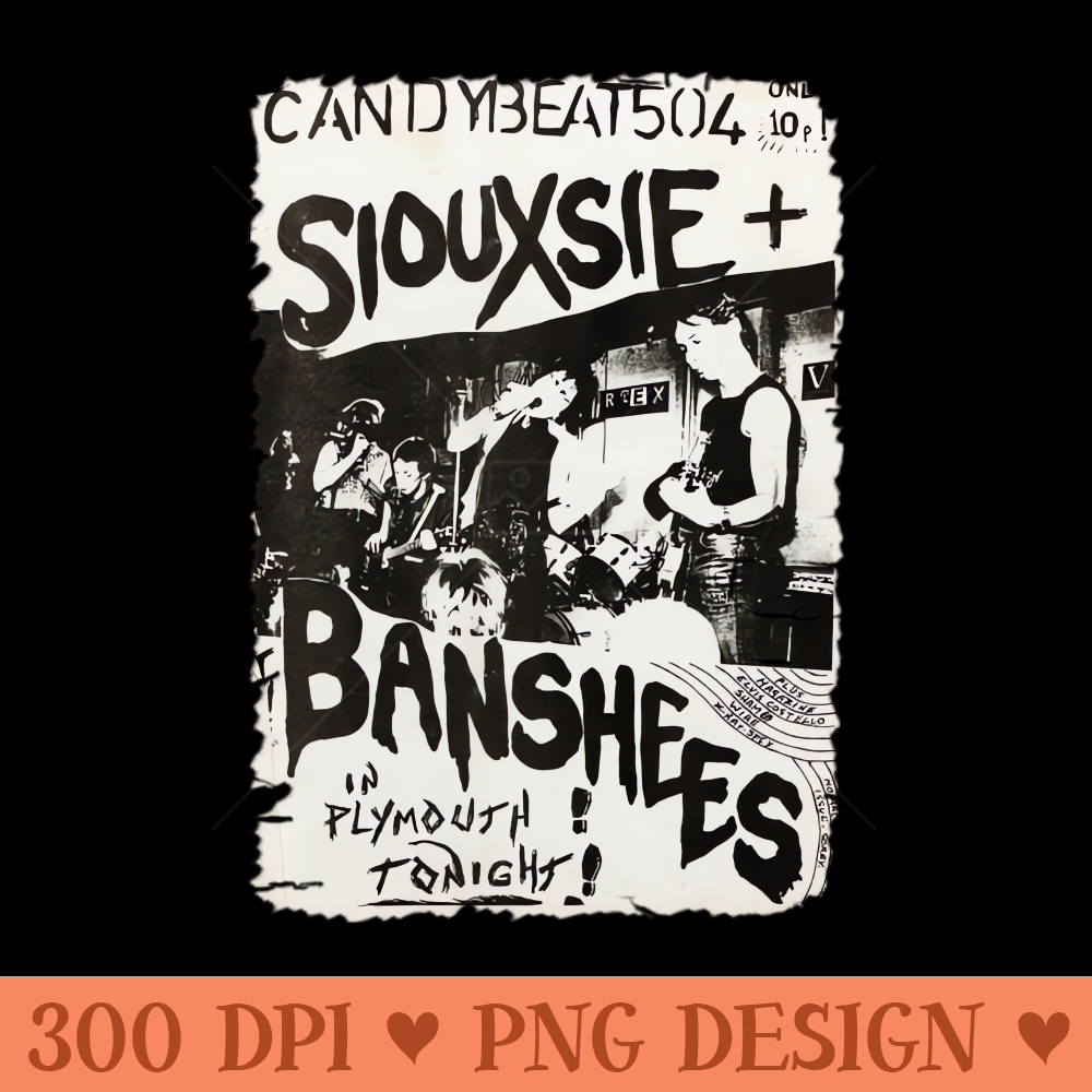Retro Poster Siouxsie and the Banshees - High Resolution PNG | Inspire ...