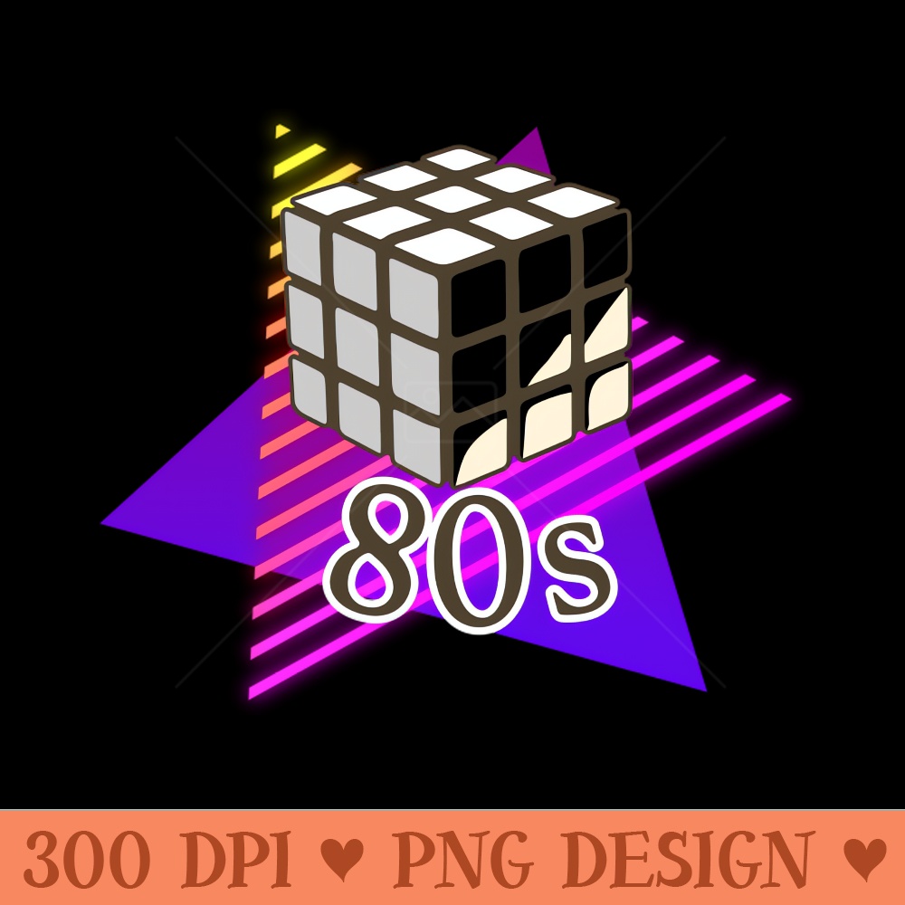 Retro 8s rubiks cube - High Quality PNG Download | Inspire Uplift
