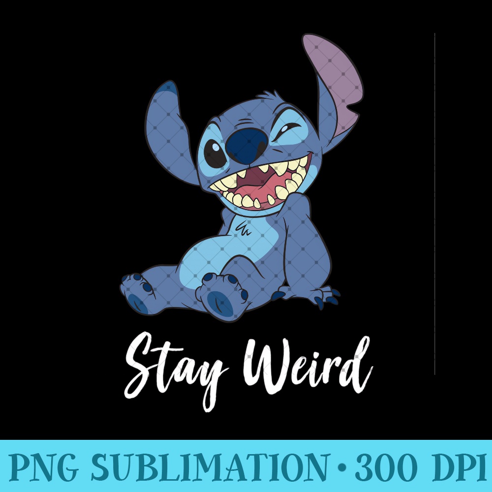 Disney Lilo & Stitch Wink Stay Weird Sassy Logo - PNG Prints | Inspire ...