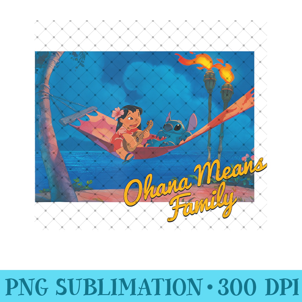 Disney Lilo & Stitch Ohana Means Family Poster - PNG Templat | Inspire ...