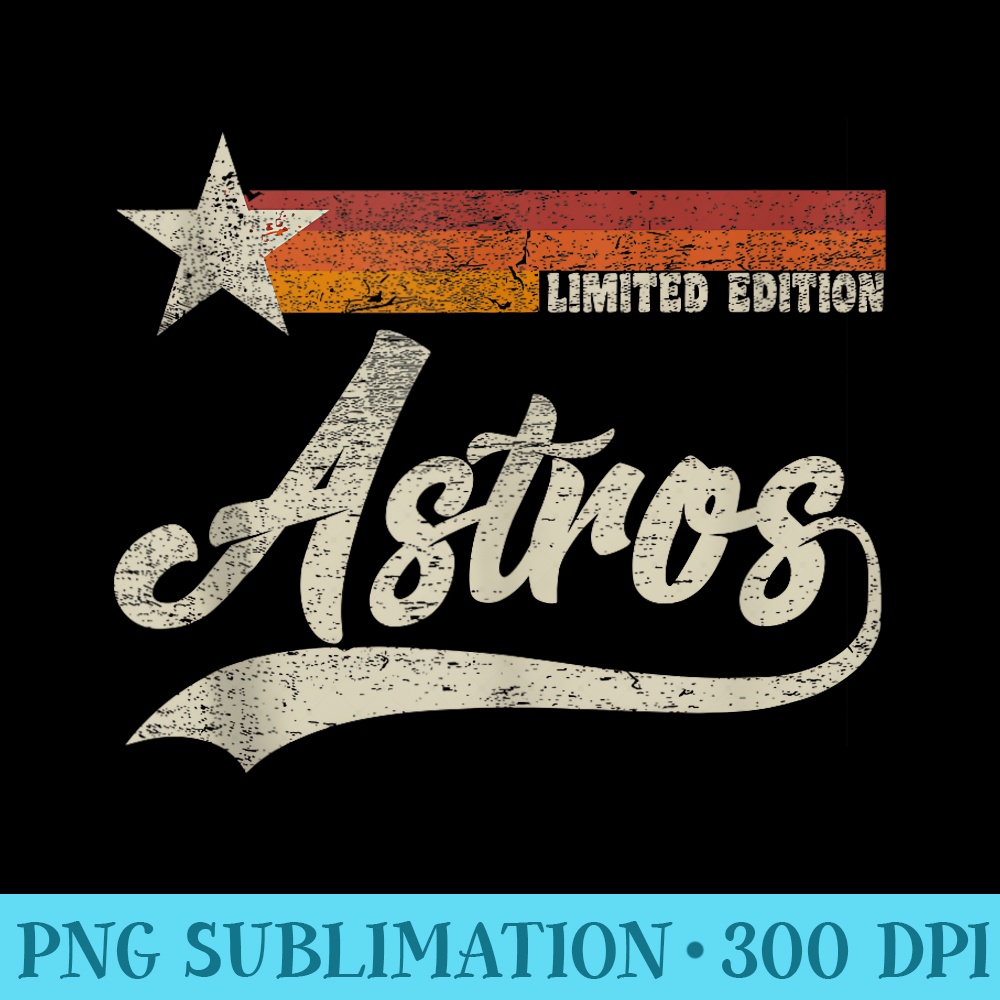 Vintage Astros Retro Style 70s 80s First Name - PNG Prints | Inspire Uplift