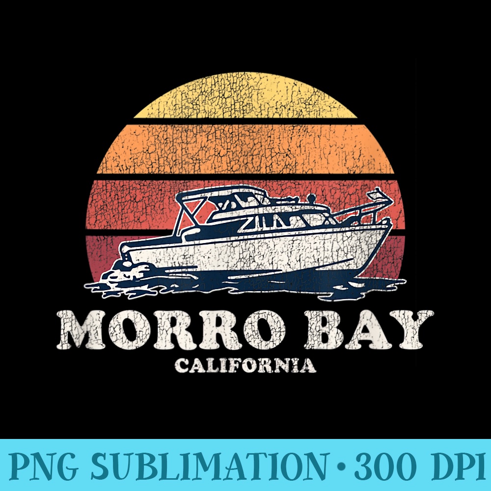 Morro Bay CA Vintage Boating 70s Retro Boat Design - Modern | Inspire ...