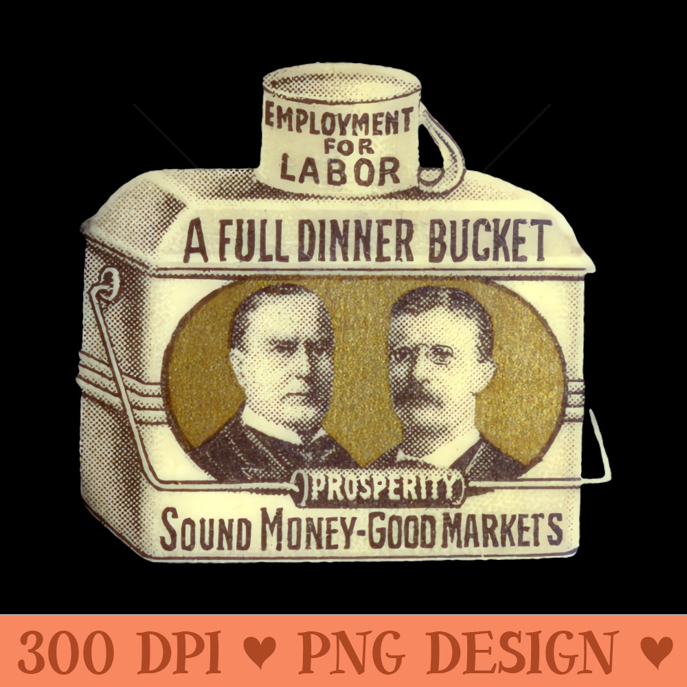 1900 Vote McKinley and Roosevelt - Digital PNG Artwork | Inspire Uplift