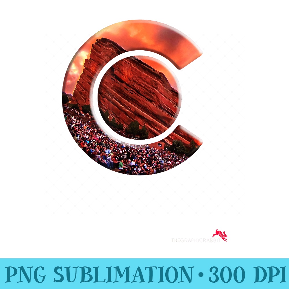 Red Rocks Amphitheater Colorado State Flag - Printable PNG G | Inspire ...