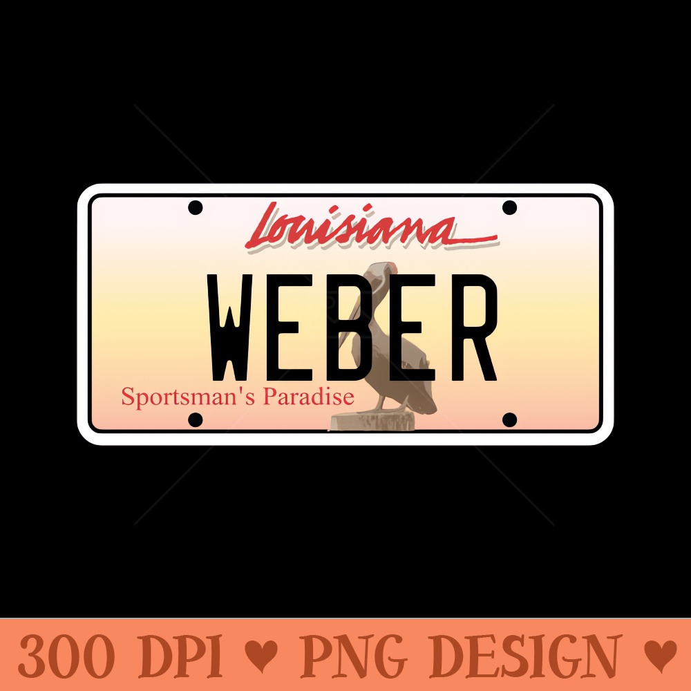 Weber Grill Vanity License Plate - PNG Design Files - Inspire Uplift
