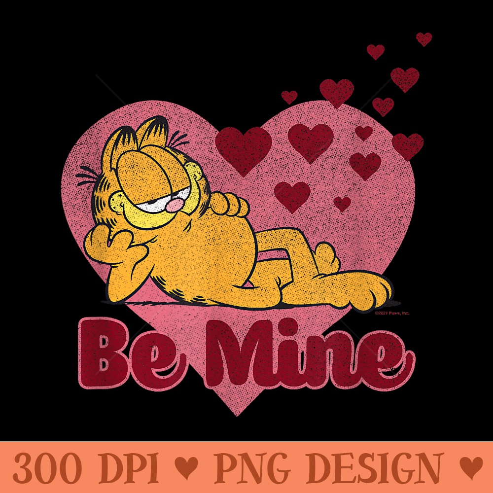 Garfield Valentines Day Be Mine Retro Vintage Hearts Logo - | Inspire ...