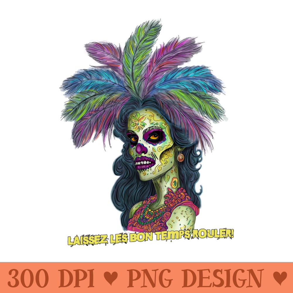Mardi Gras Zombie - Sublimation templates PNG | Inspire Uplift