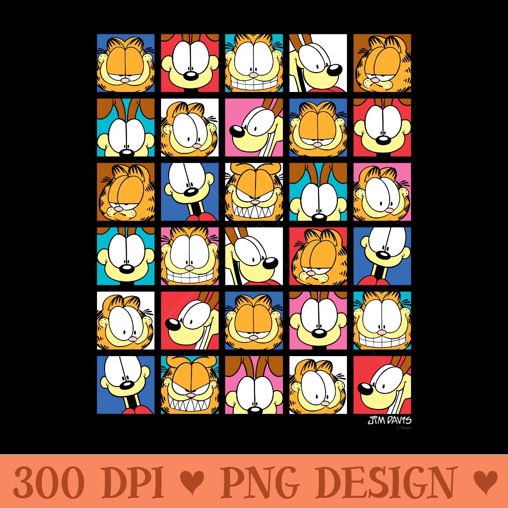 Garfield Expressions Collage - Mug Sublimation PNG | Inspire Uplift