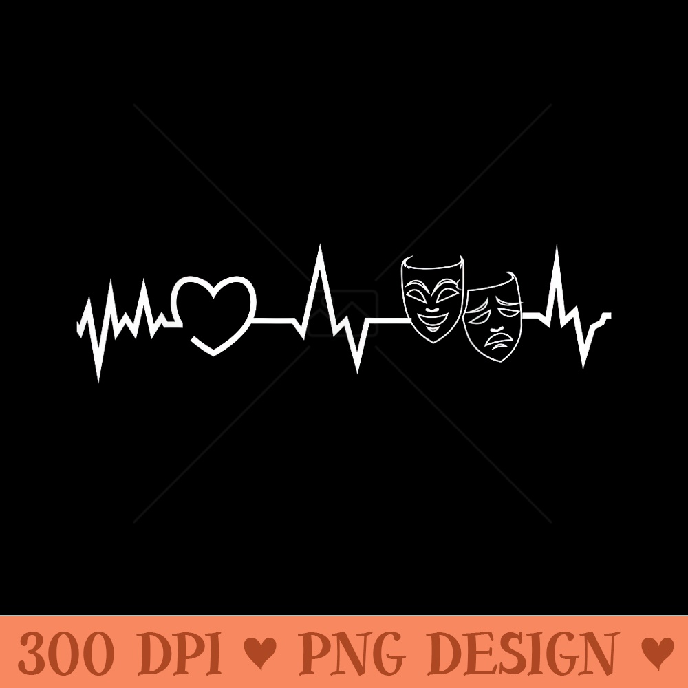 Theatre Heartbeat Theater Nerd Drama Rehearsal - PNG Art Fil | Inspire ...