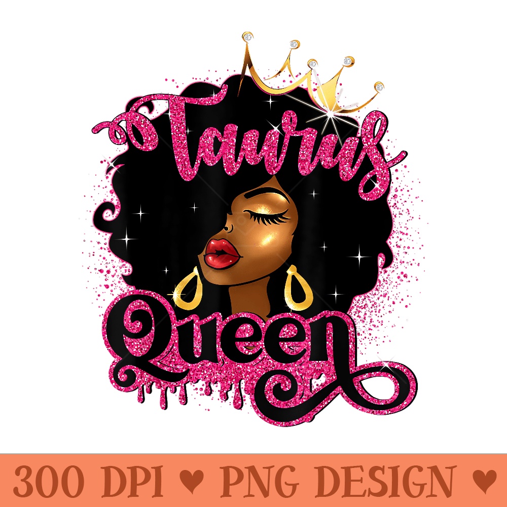 Taurus Queen African American Zodiac Birthday Afro - PNG Cli | Inspire ...