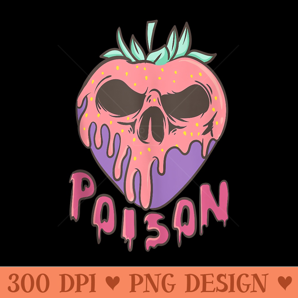 Cute Pastel Goth Kawaii Poison Skull Skeleton Strawberry - P | Inspire ...
