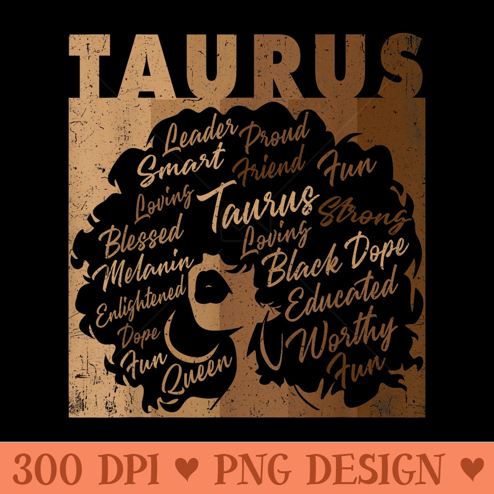 Taurus Girl African American Melanin Birthday - Printable PN | Inspire ...