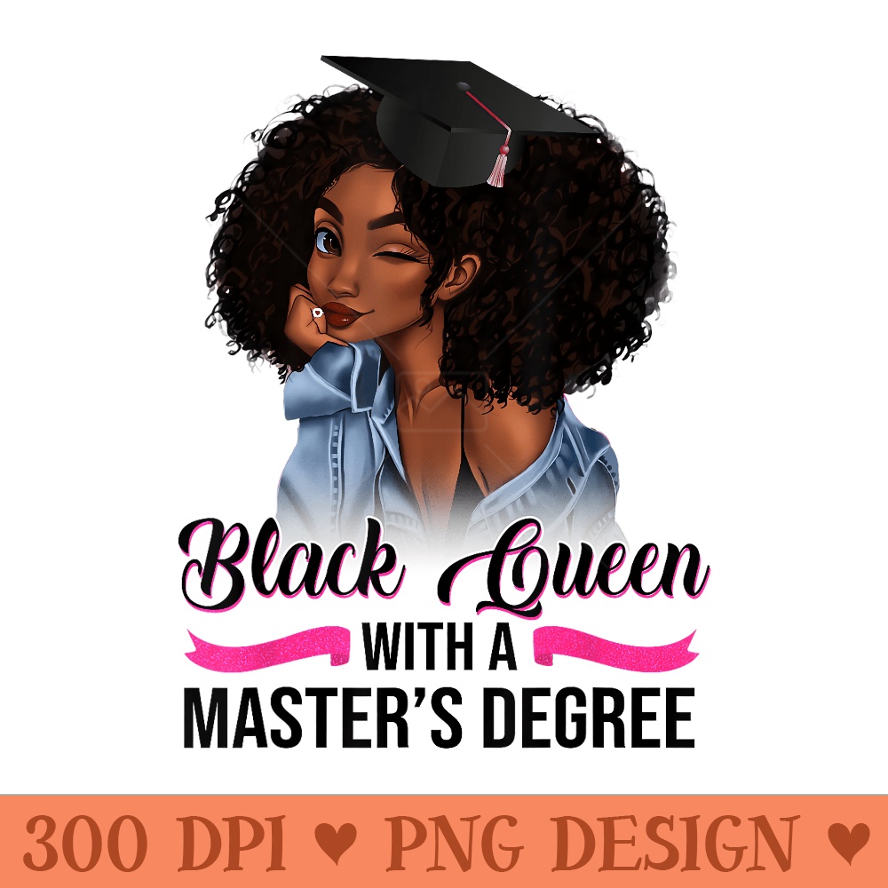 Black Queen With A Masters Degree Graduation - Unique PNG Ar | Inspire ...