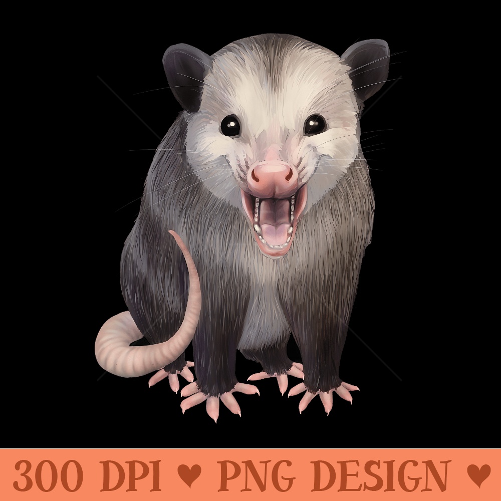 Happy Possum - PNG Clipart for Graphic Design - Inspire Uplift