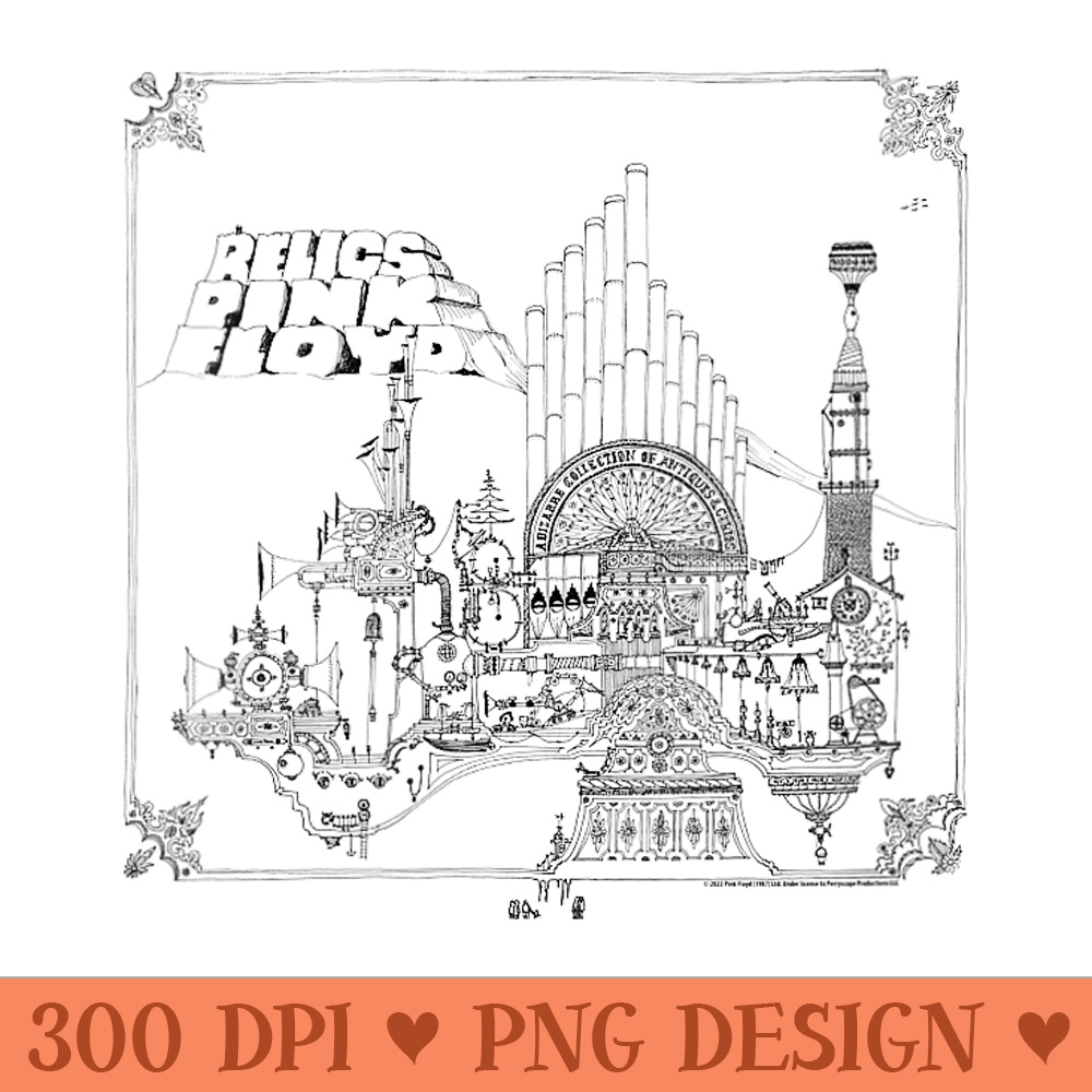 Pink Floyd Relics Album Cover Sketch - Exclusive PNG designs | Inspire ...