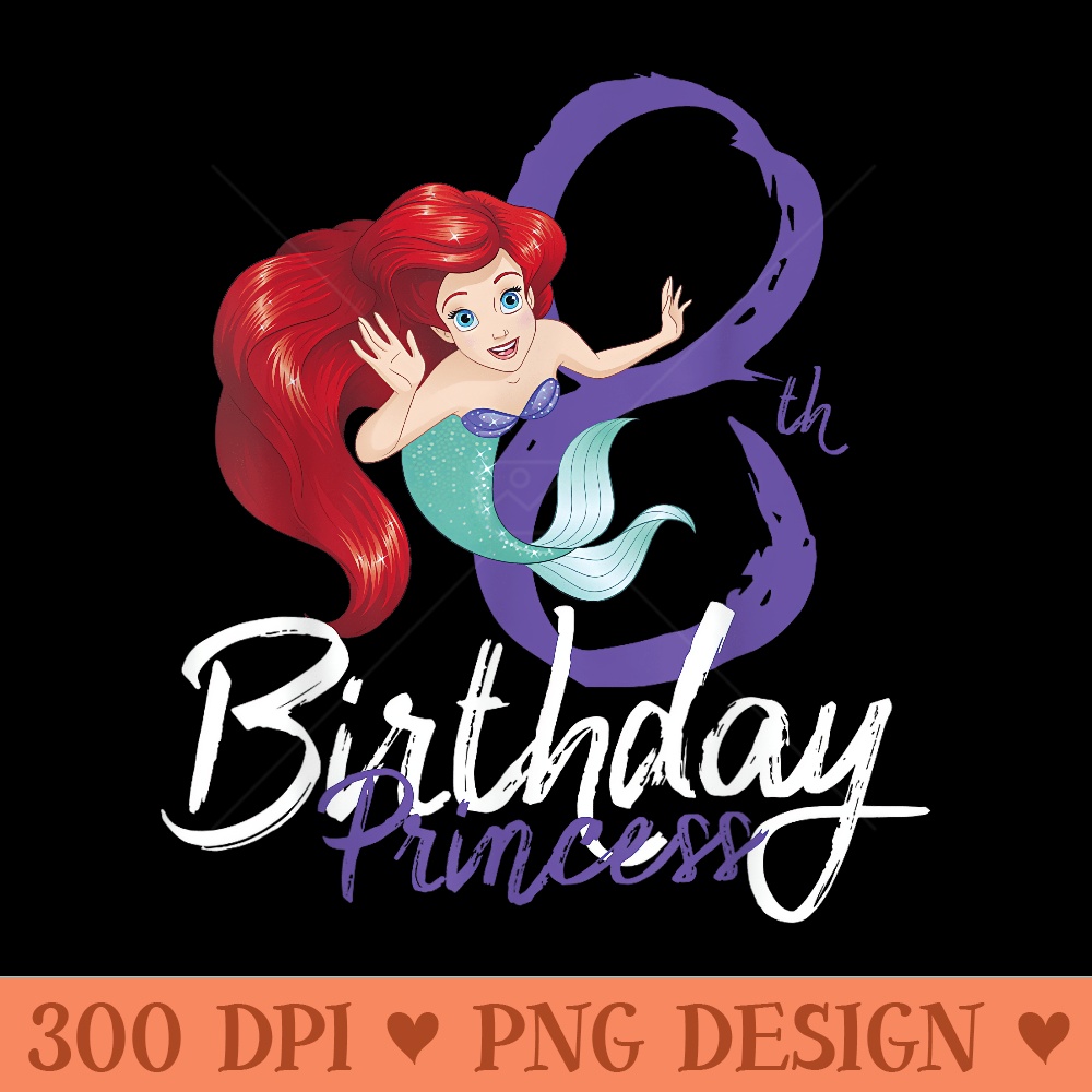 Disney The Little Mermaid Ariel 8th Birthday Princess - PNG | Inspire ...